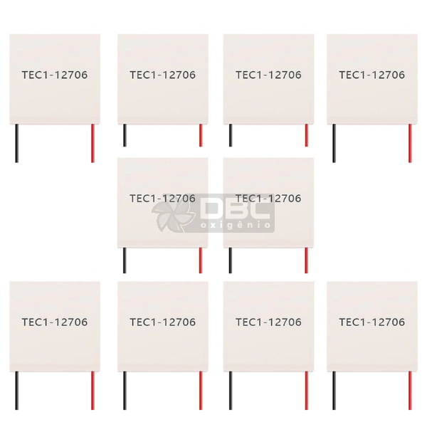 Kit 10 Pastilha Termoelétrica Peltier TEC1-12706 12V