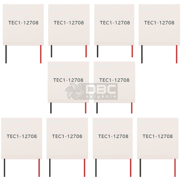 Kit 10 Pastilha Termoelétrica Peltier TEC1-12708 12V