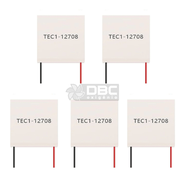 Kit 5 Pastilha Termoelétrica Peltier TEC1-12708 12V