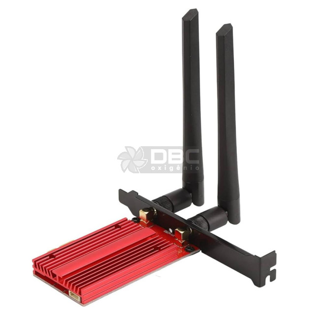 Placa Rede Wifi 7 PCI-E Tri-Band 2.4/5/6ghz Fenvi BE200 Bluetooth 5.4